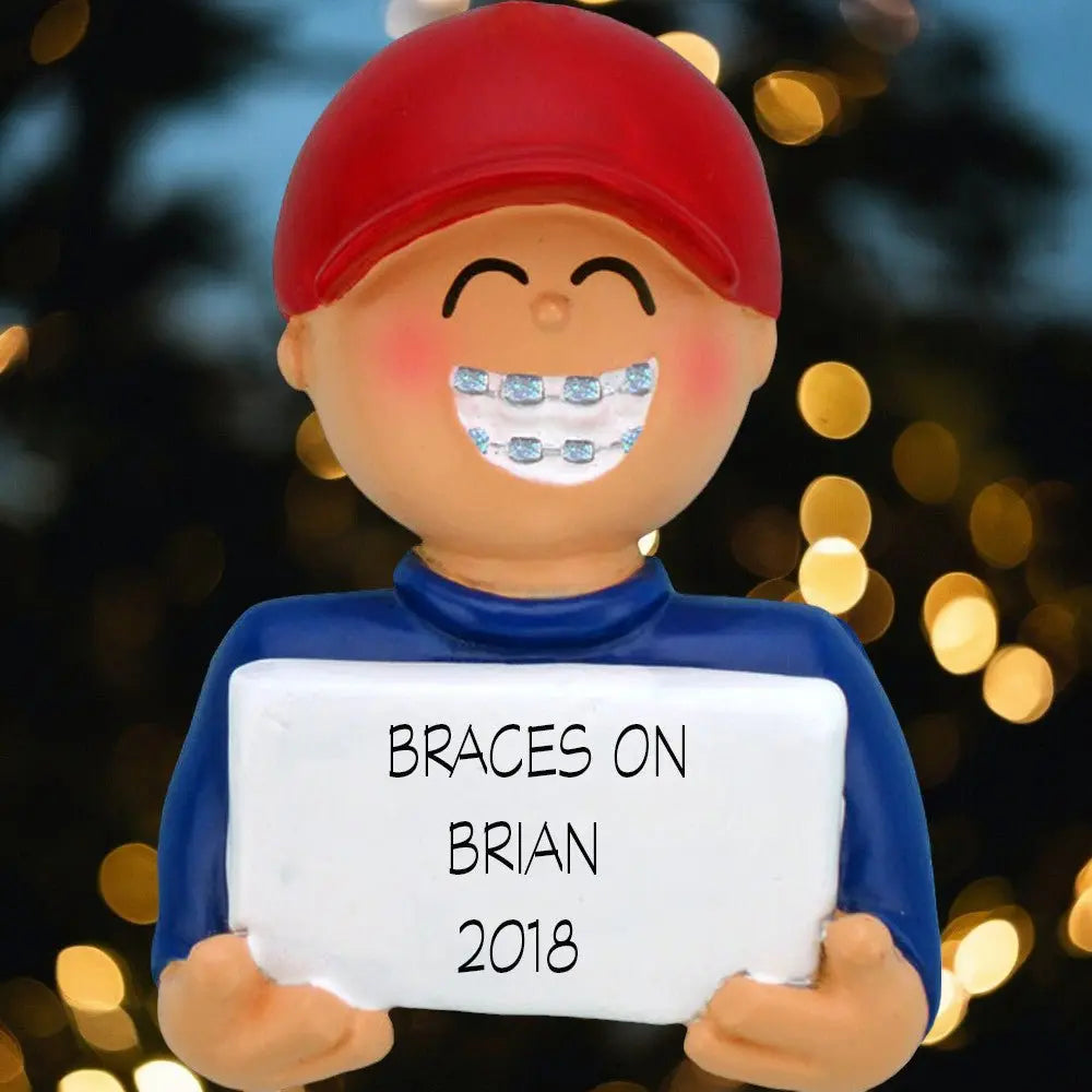 Braces On: Male - Custom Keepsake Ornaments for Your Trees | Christmas ...